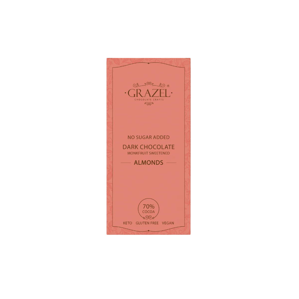 Grazel 70% Sugar-Free Dark Chocolate - Almonds - Eat Good